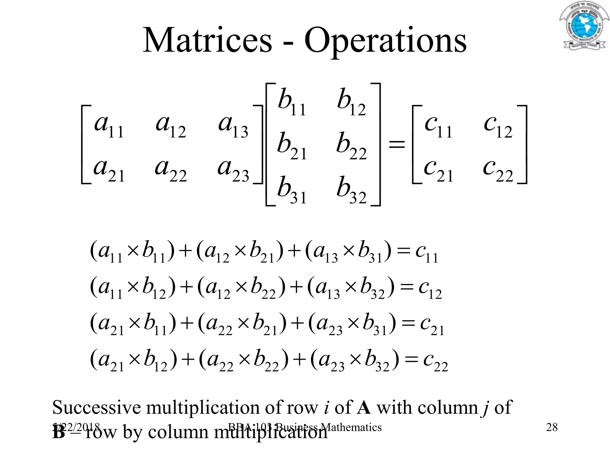 1. matrix introduction | PDF