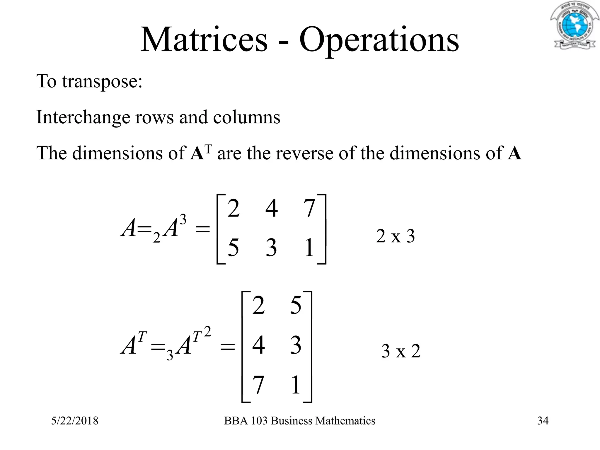 1. matrix introduction | PDF