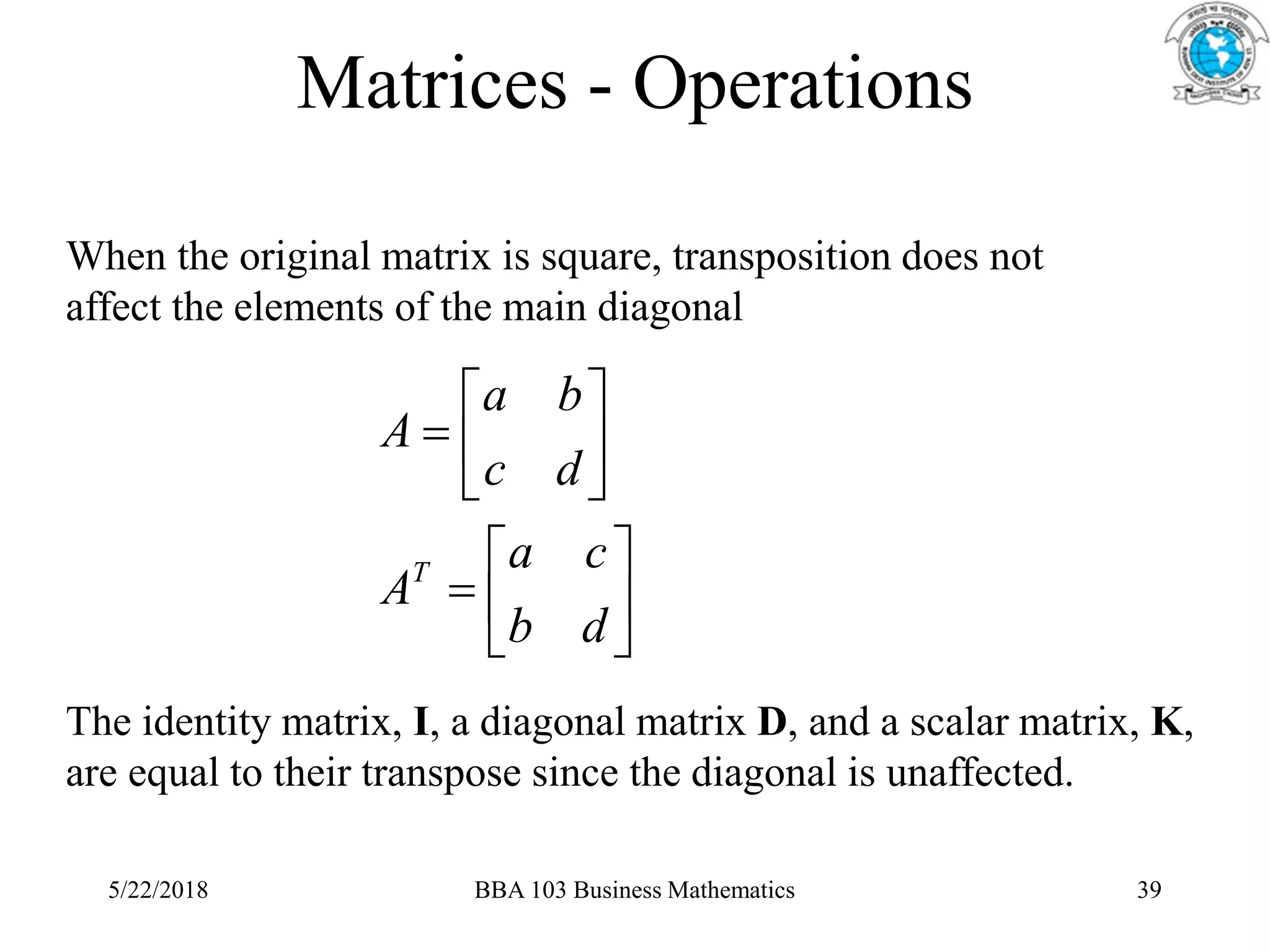 1. matrix introduction | PDF