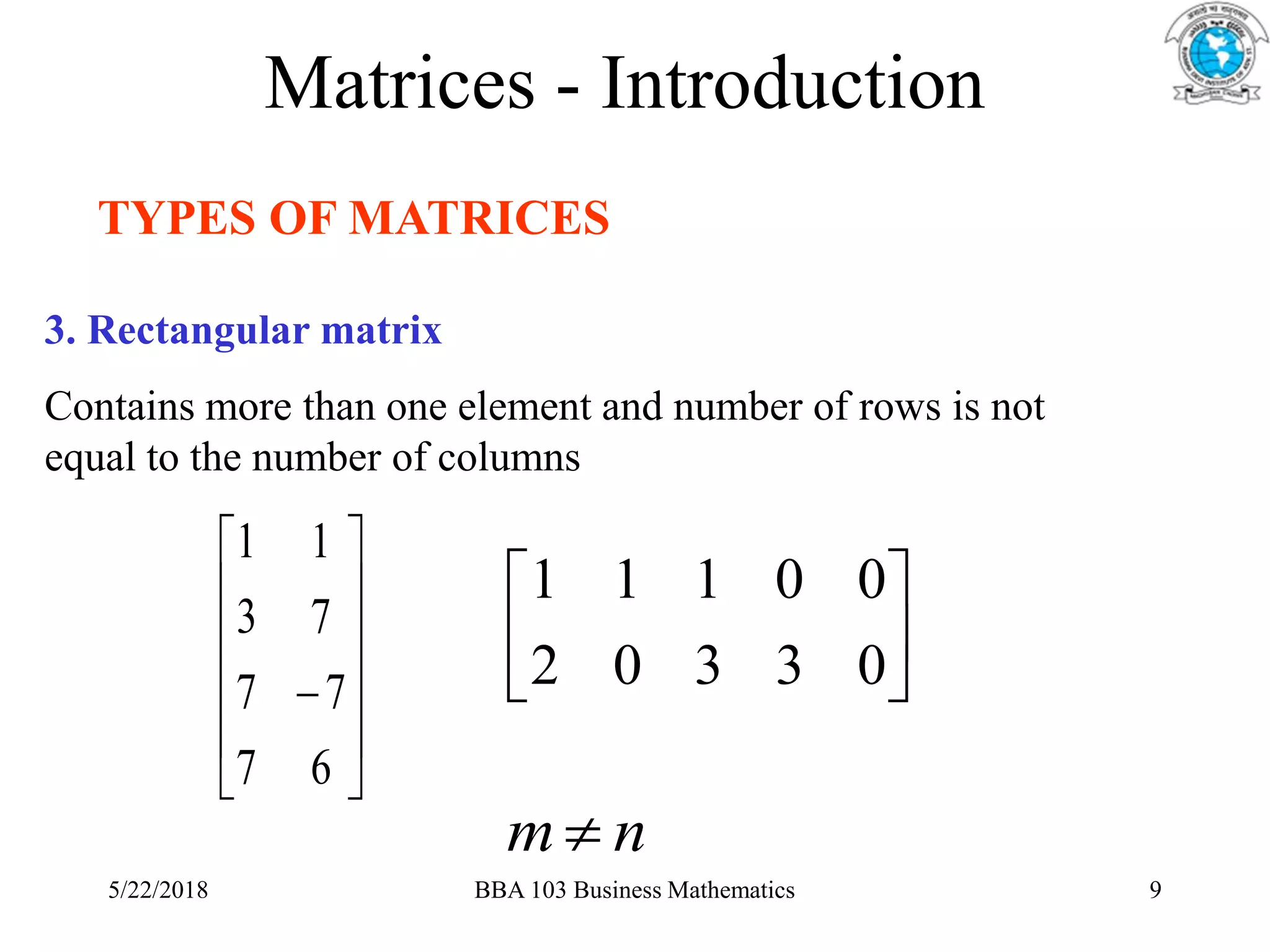 1. matrix introduction | PDF