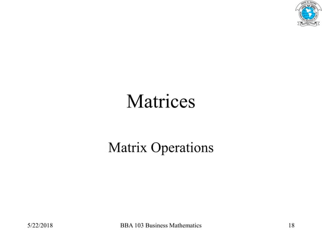 1. matrix introduction | PPT