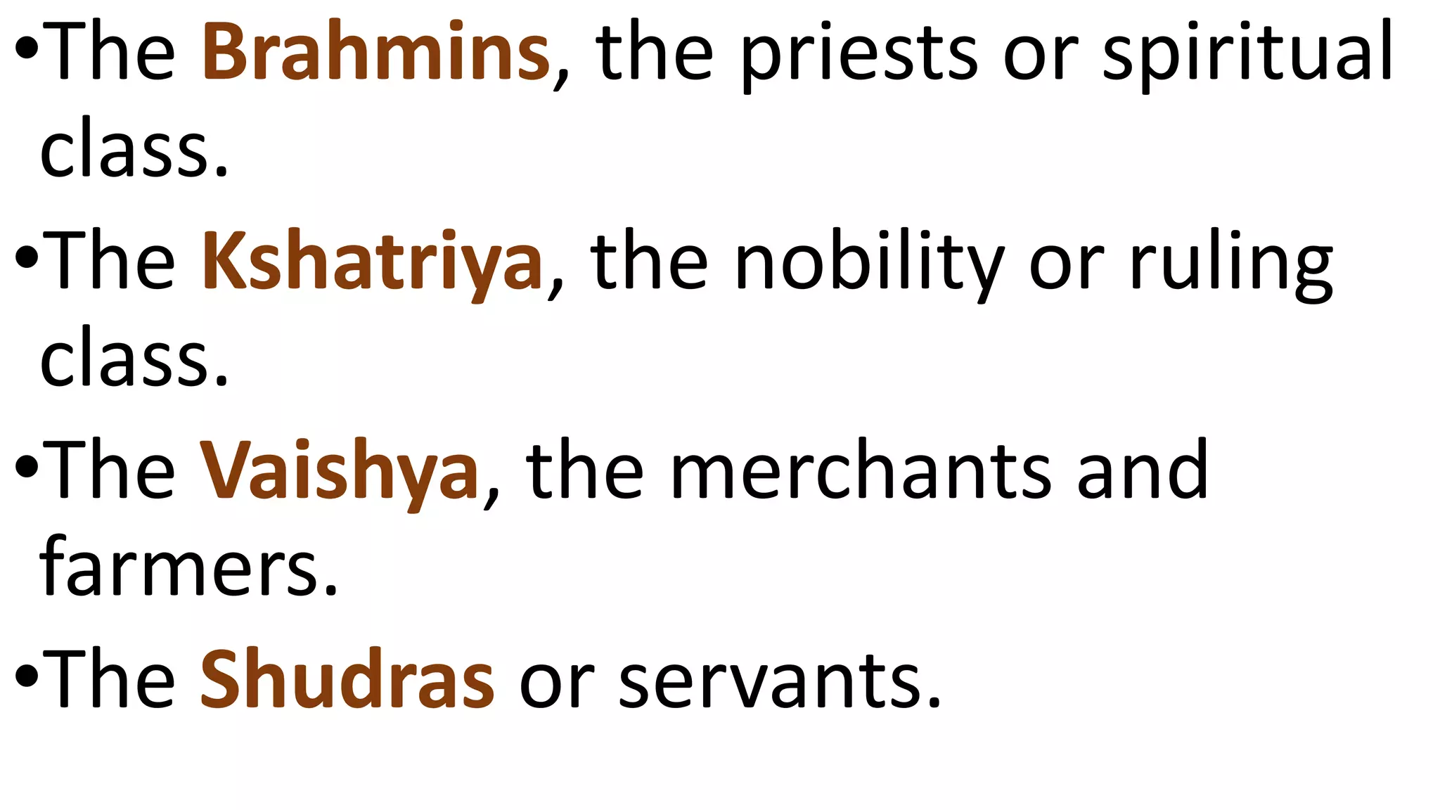 Ancient Indian Varna System | PPT