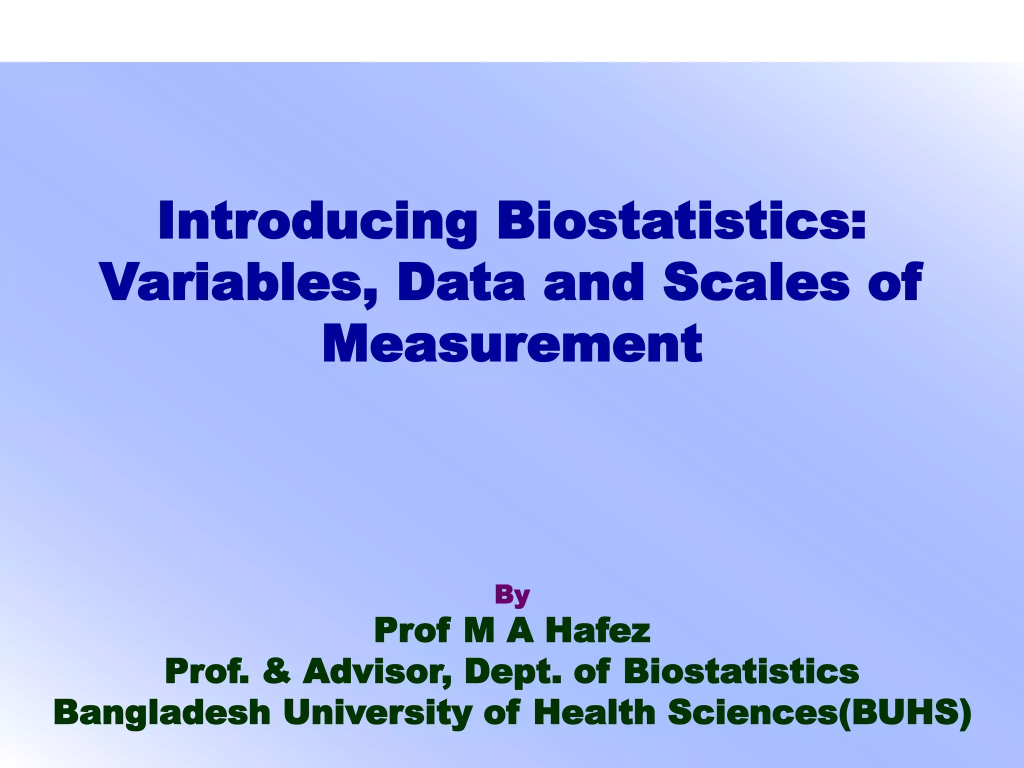 Variables (Statistics ) | PPT