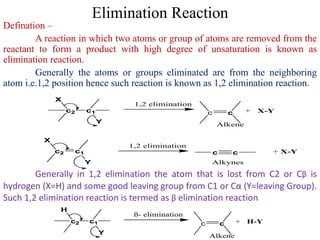 1.5 elimination reaction | PPTX | Chemistry | Science