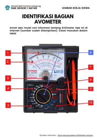 #1.jobsheet identifikasi-avometer-analog | PDF