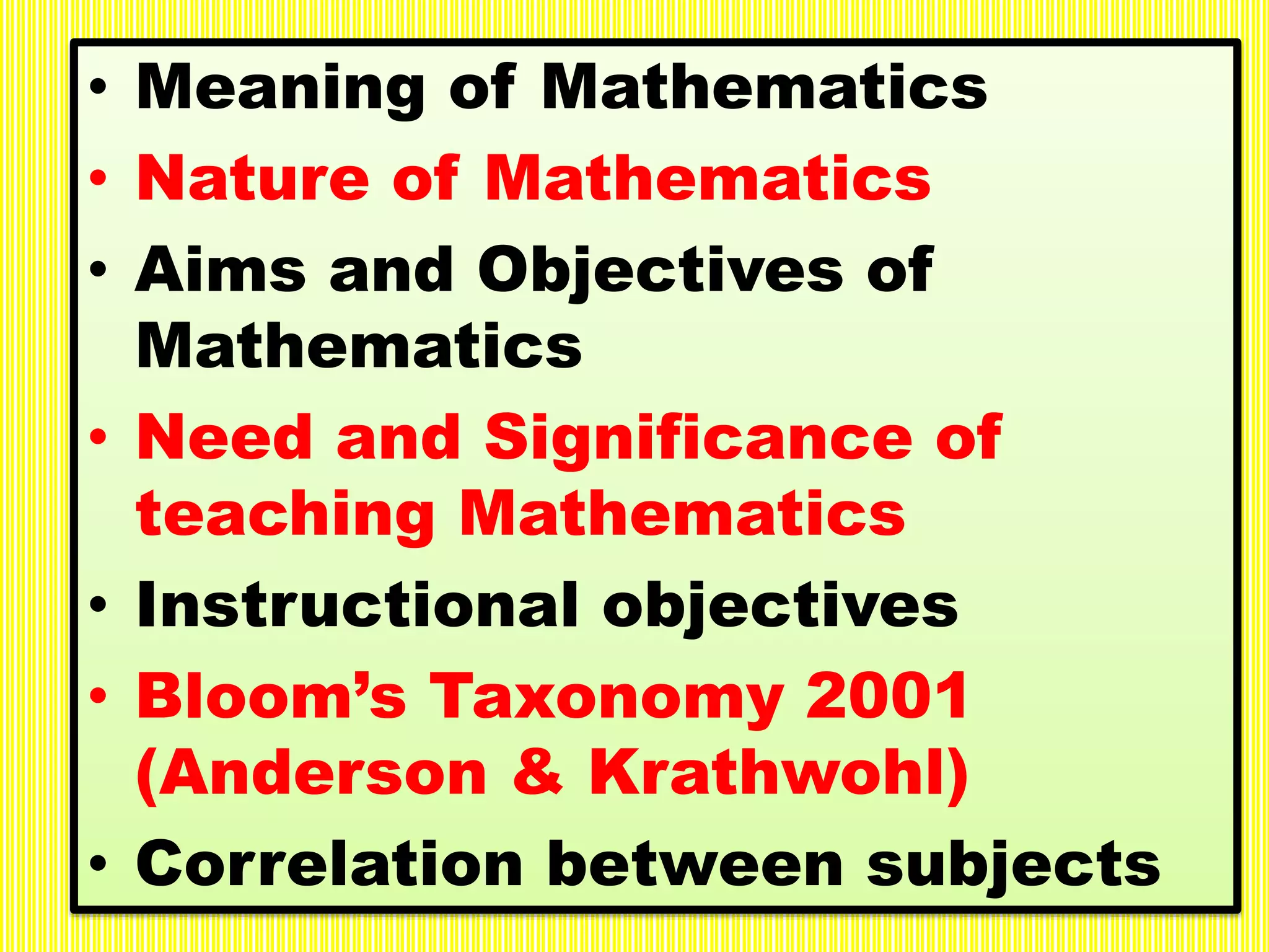1. meaning and definition of mathematics | PPT