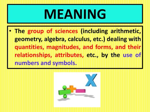 1. meaning and definition of mathematics | PPT