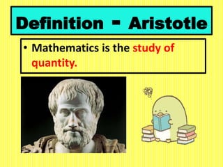 1. meaning and definition of mathematics | PPT