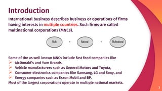 MULTINATIONAL CORPORATIONS #1 - Introduction, Definitions and ...