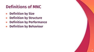 MULTINATIONAL CORPORATIONS #1 - Introduction, Definitions and ...