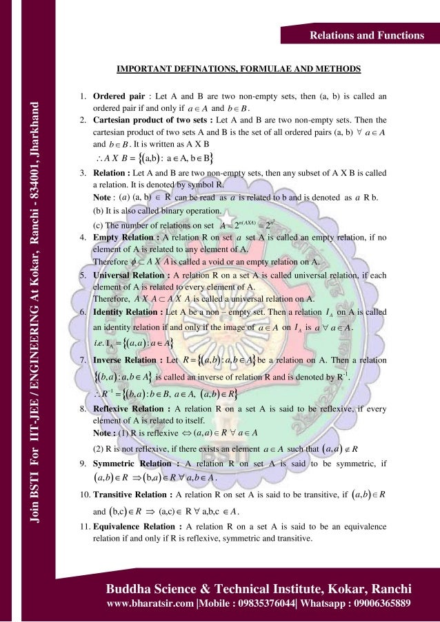 Relations and Functions | PDF