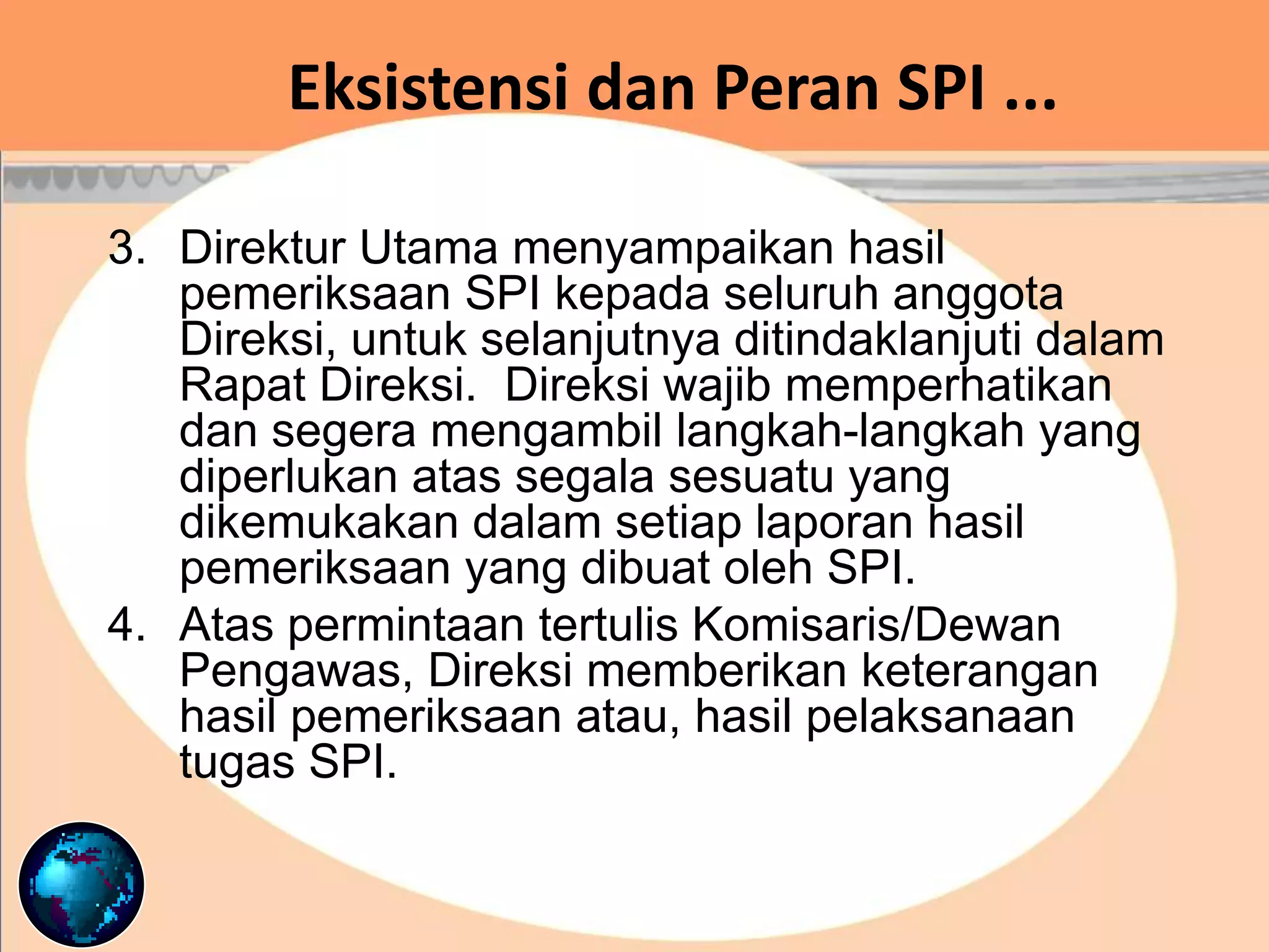 Dasar Hukum dan Konsep Dasar Keberadaan "SPI (Internal Audit)" | PPTX