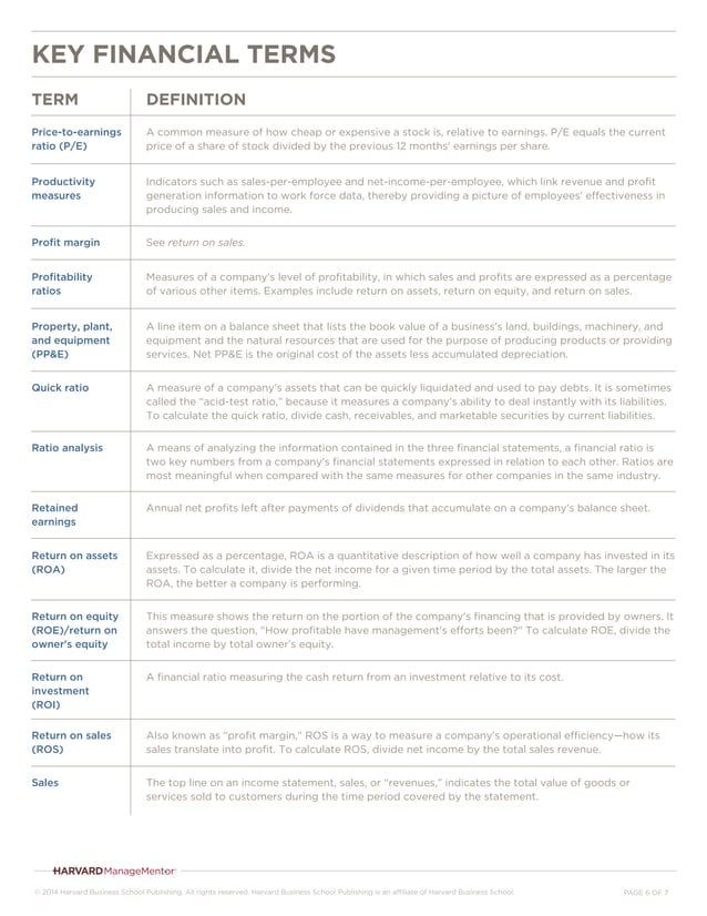 1. key financial terms | PDF | Stocks and Bonds | Personal Investing