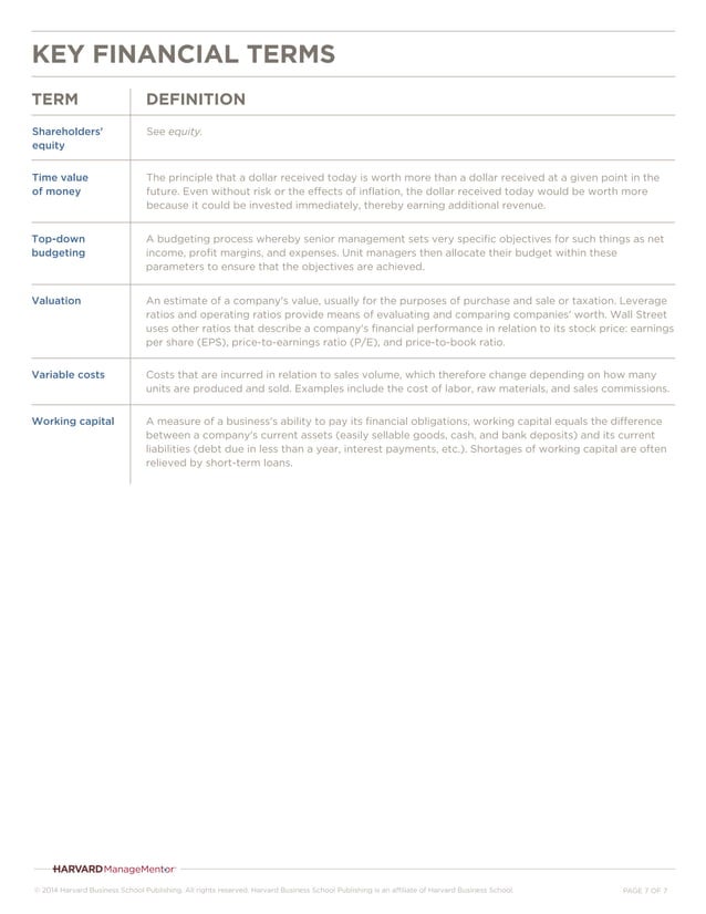 1. key financial terms | PDF | Stocks and Bonds | Personal Investing