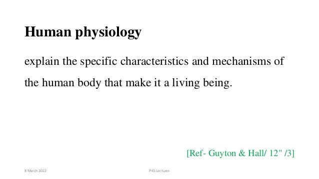 Definition and Classification of Physiology | General Physiology ...