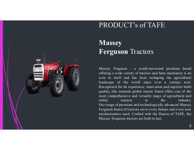 TAFE | Engines | Silent Gensets | Tractors and Farm Equipments | PPT