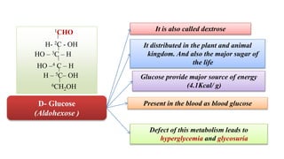 CH-01. Classification of Carbohydrates and Properties | PPTX