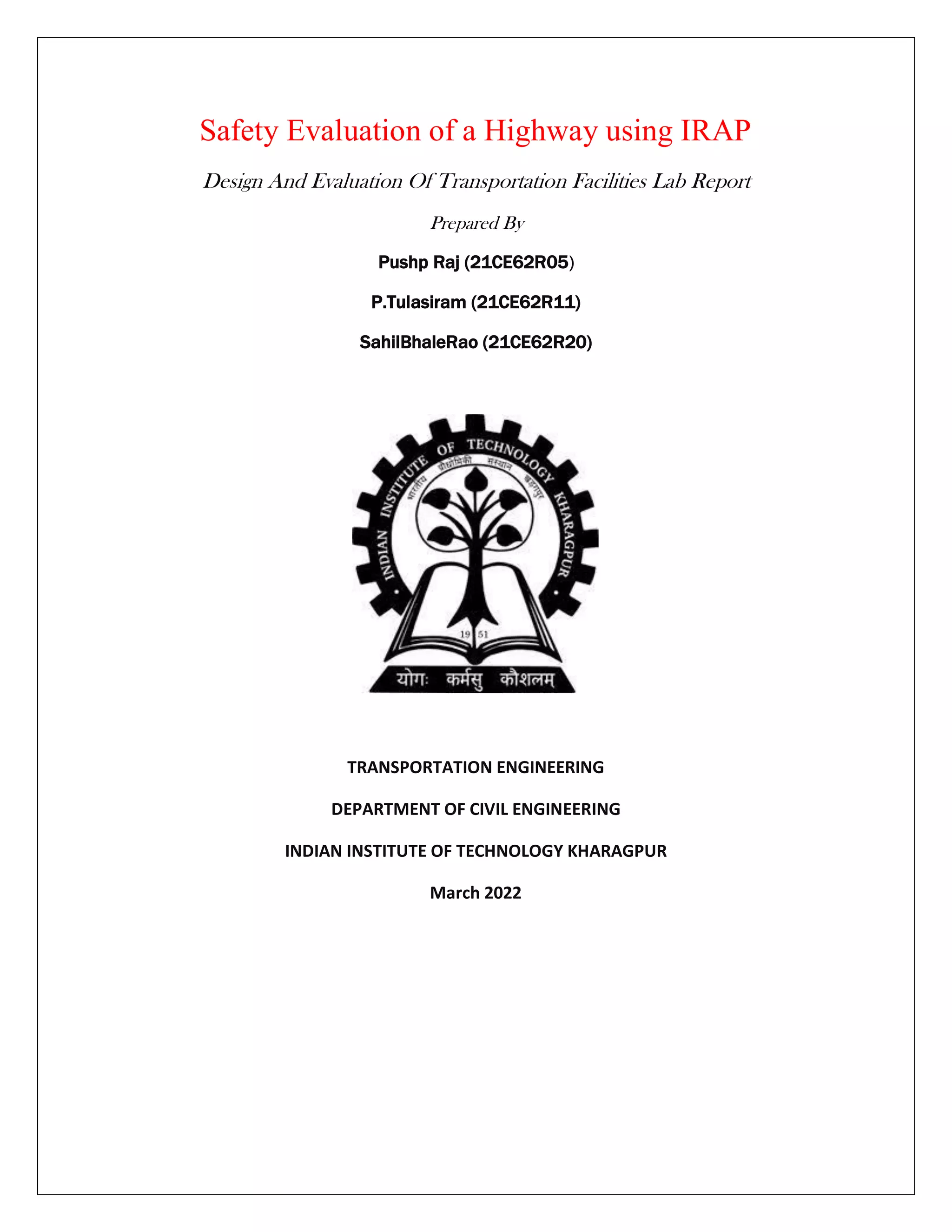 1.Safety Evaluation of a Highway using IRAP 1 (2).pdf