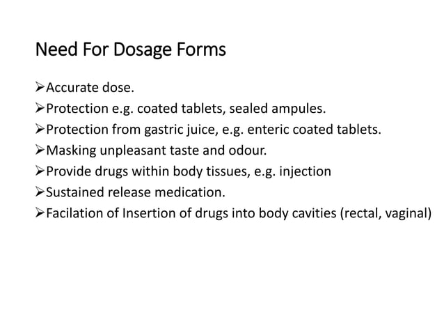 1. Introduction to different dosage form part 1.ppt | Pharmaceutical ...