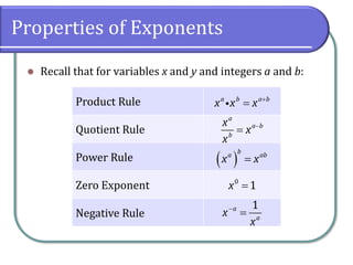 1.2 Exponents and Scientific Notation | PPT
