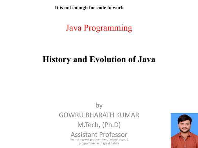 history and evaluation of java.pptx