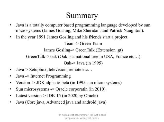 history and evaluation of java.pptx