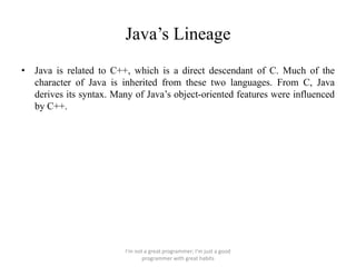 history and evaluation of java.pptx