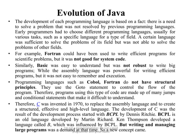 history and evaluation of java.pptx