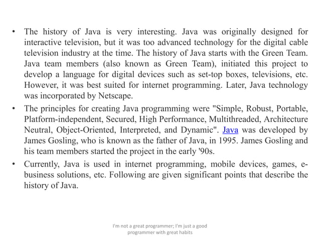history and evaluation of java.pptx