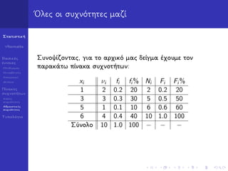 Στατιστική - Διαφάνειες - Μάθημα 1ο | PDF