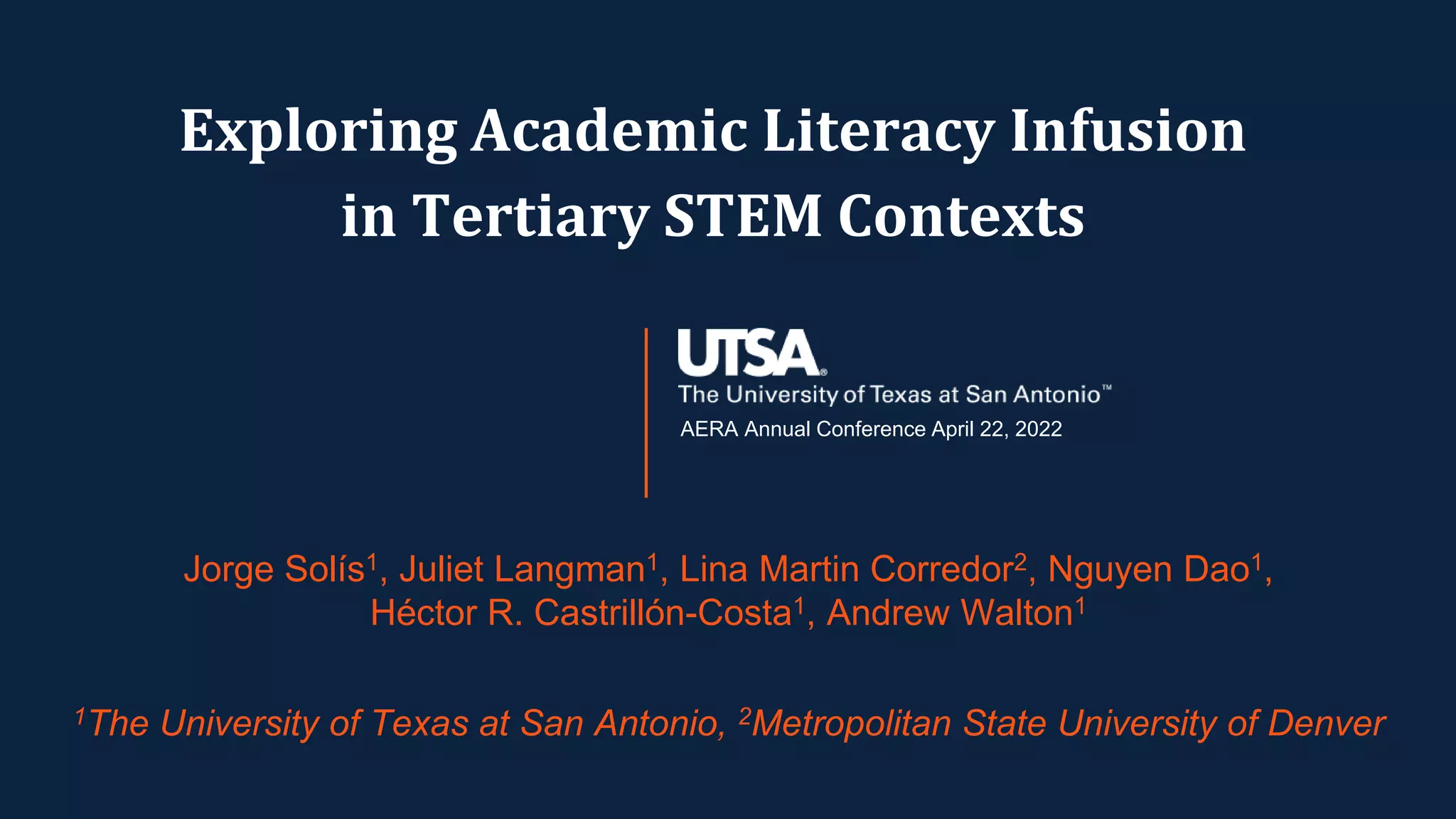 AERA 2022 Presentation | PPT