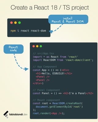 Create your React 18 / TS bundle using esbuild | PDF