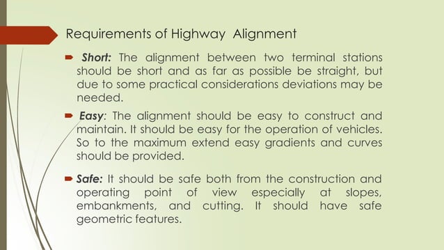 1. ii Highway Alignment,, Engineering Survey and feasibility study.pdf ...