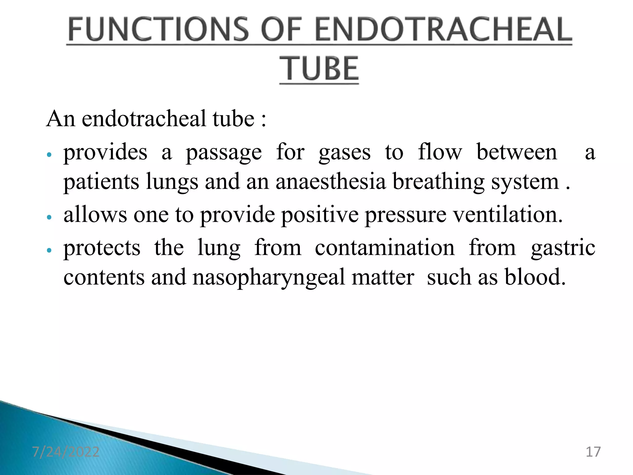 ET TUBE intubation | PPTX