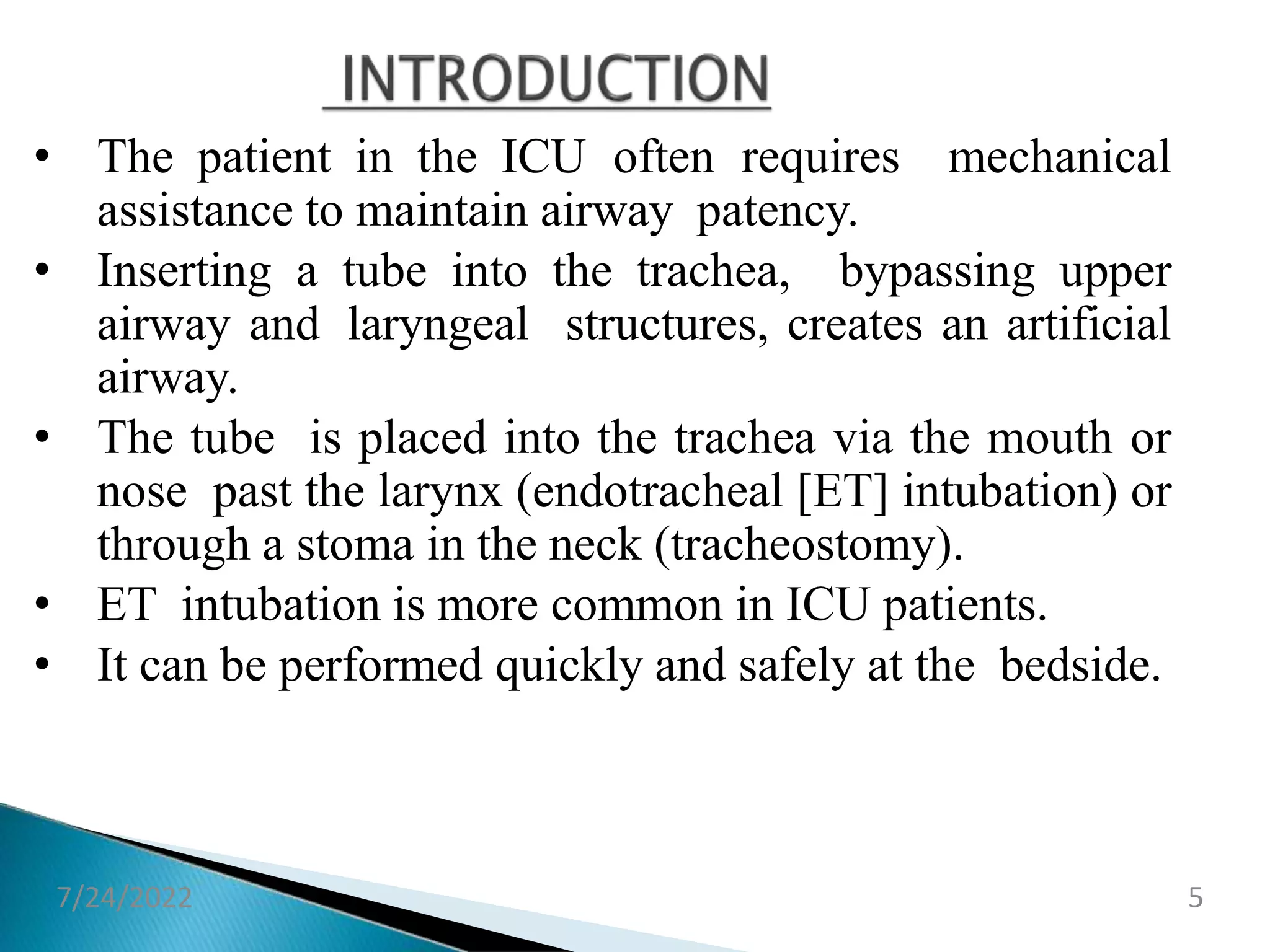 ET TUBE intubation | PPTX