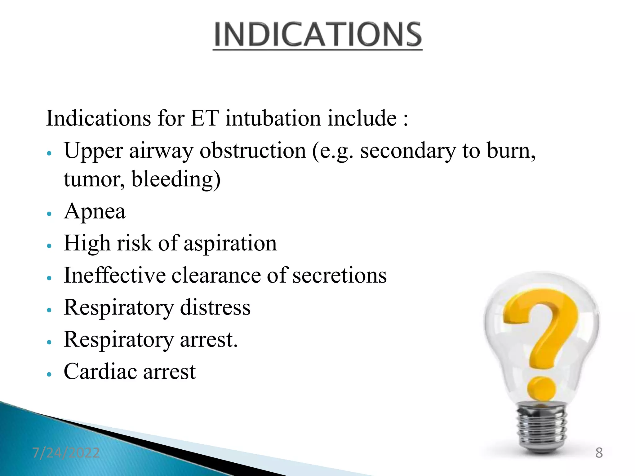 ET TUBE intubation | PPTX