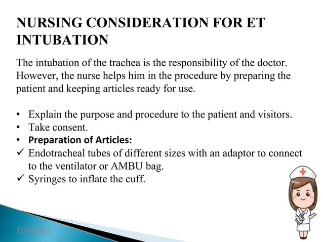 ET TUBE intubation | PPTX | First Aid | Injuries