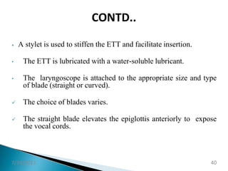 ET TUBE intubation | PPTX