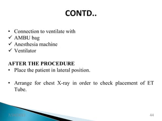 ET TUBE intubation | PPTX