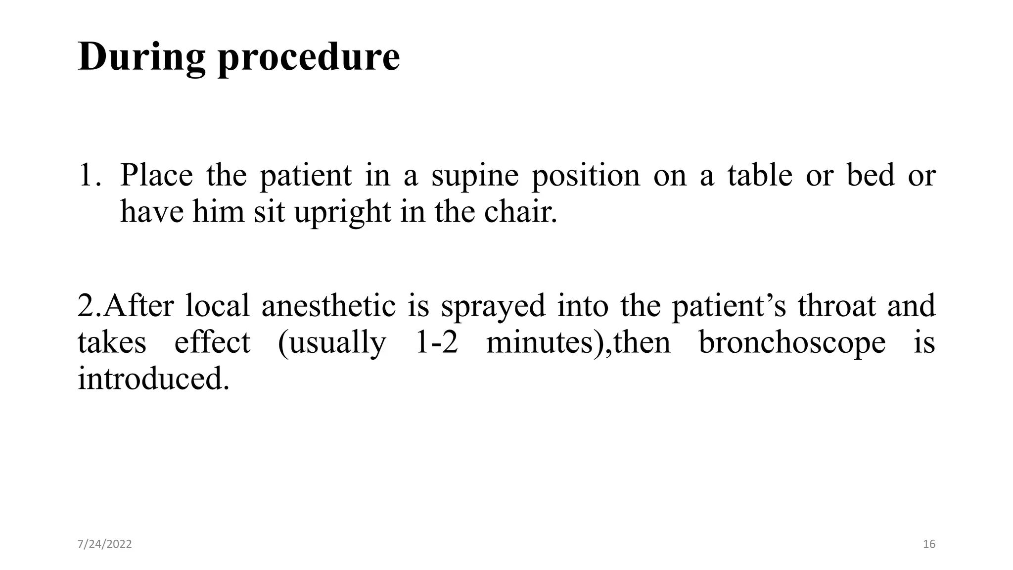 Bronchoscopy (ADULTS) | PPTX