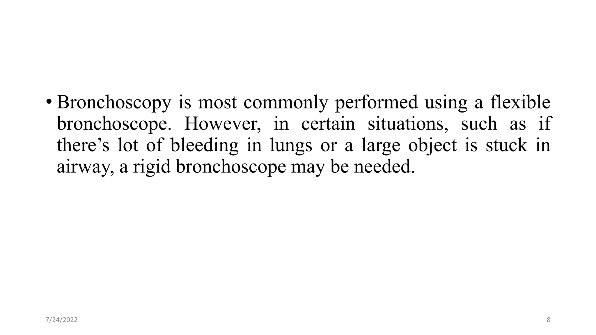 Bronchoscopy (ADULTS) | PPTX