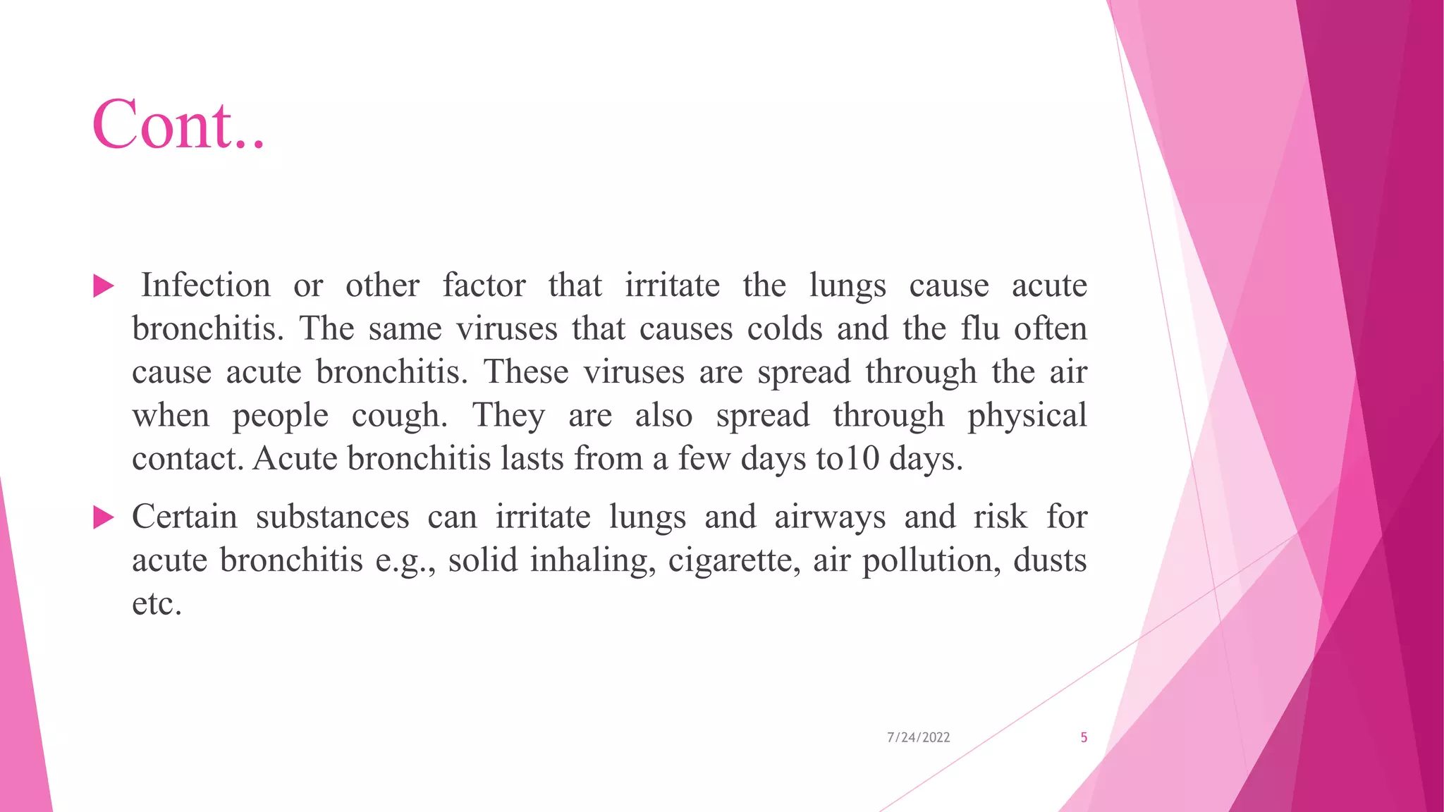 Acute tracheobrochochitis | PPTX
