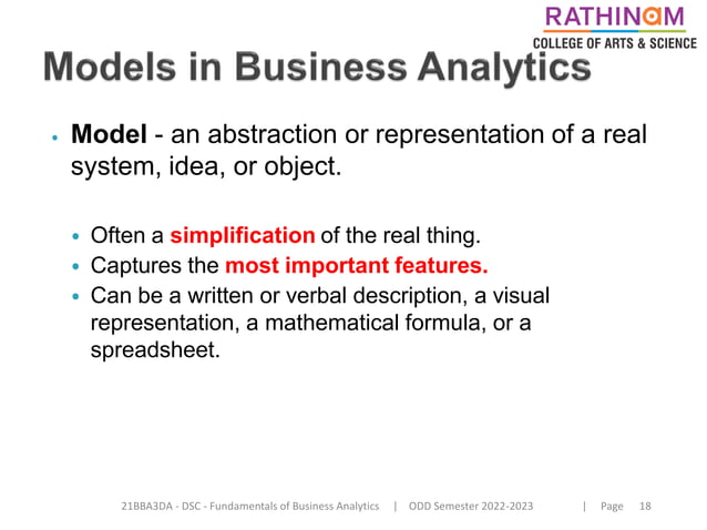 1.1 Introduction Business Analytics.pptx | Databases | Computer Software and Applications