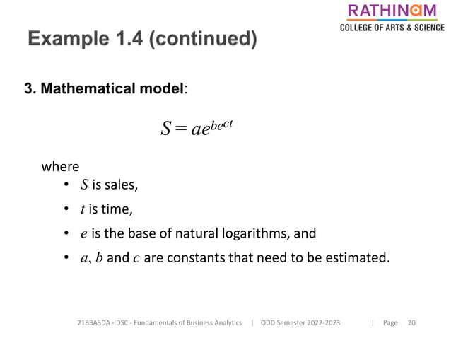 1.1 Introduction Business Analytics.pptx | Databases | Computer Software and Applications