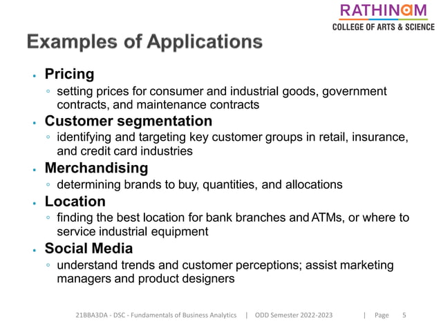 1.1 Introduction Business Analytics.pptx | Databases | Computer Software and Applications