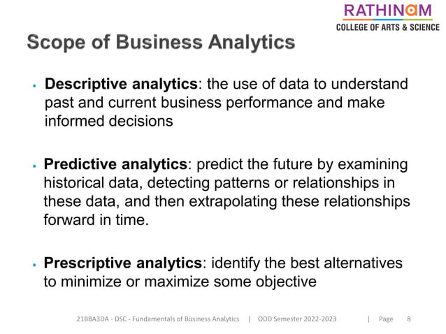 1.1 Introduction Business Analytics.pptx | Databases | Computer Software and Applications
