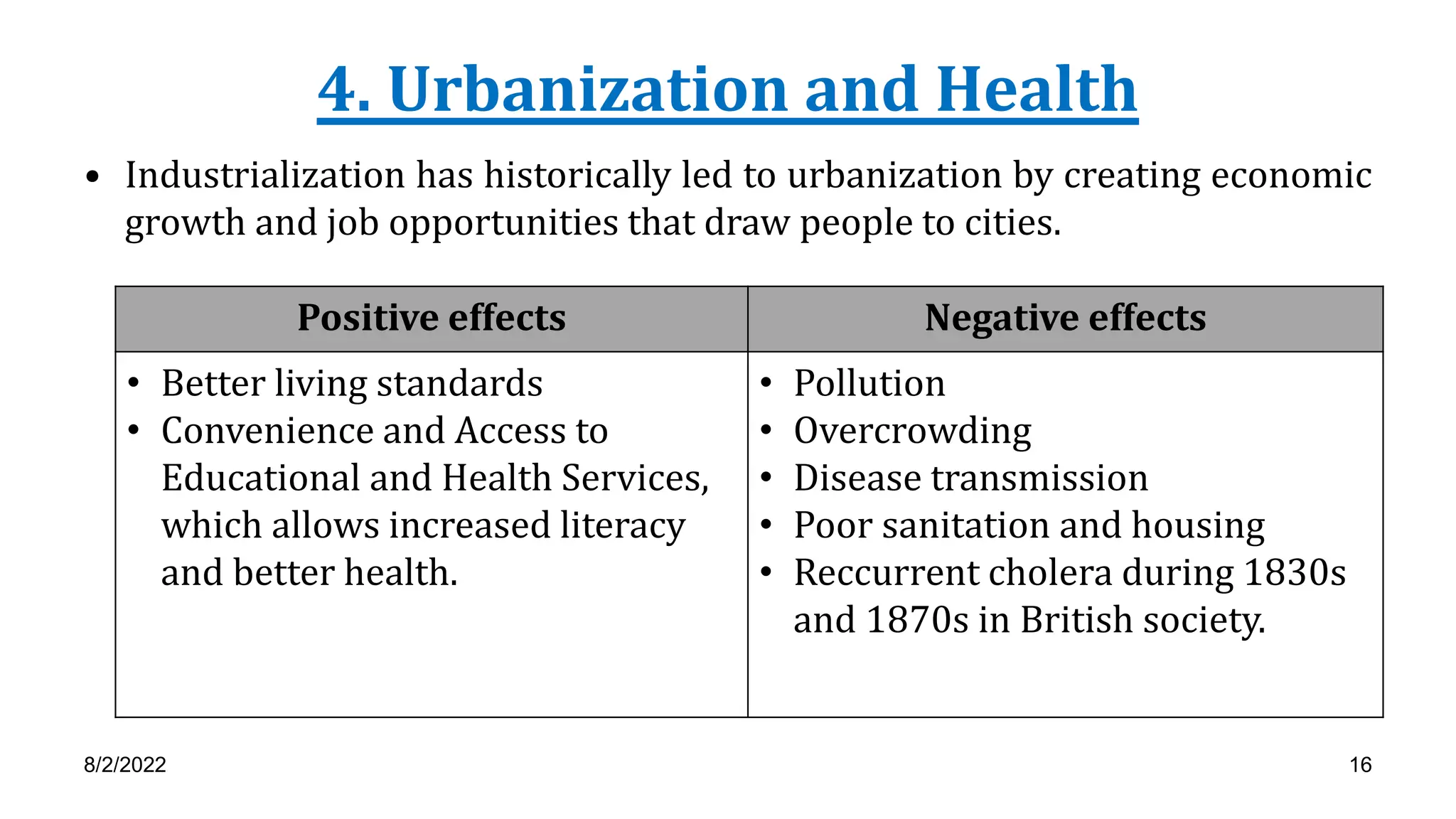 1. Industrialization and Health | PPTX