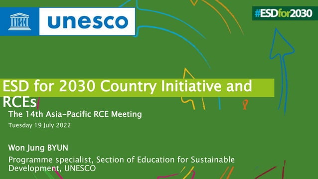 ESD for 2030 Country Initiative and RCEs | PPT