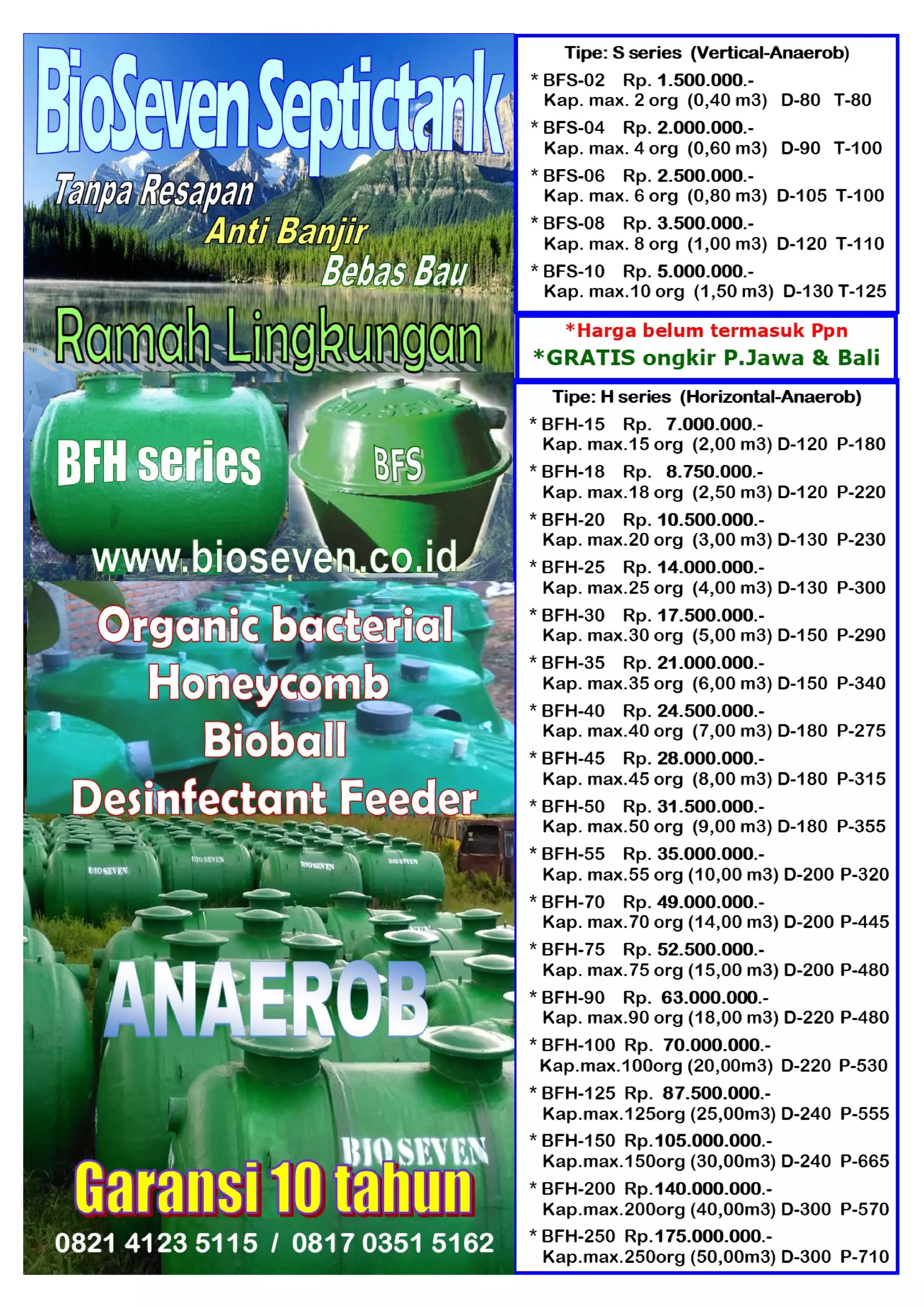 Update Ags'22 - Pricelist BioSeven Septic tank (BFS & BFH series).pdf