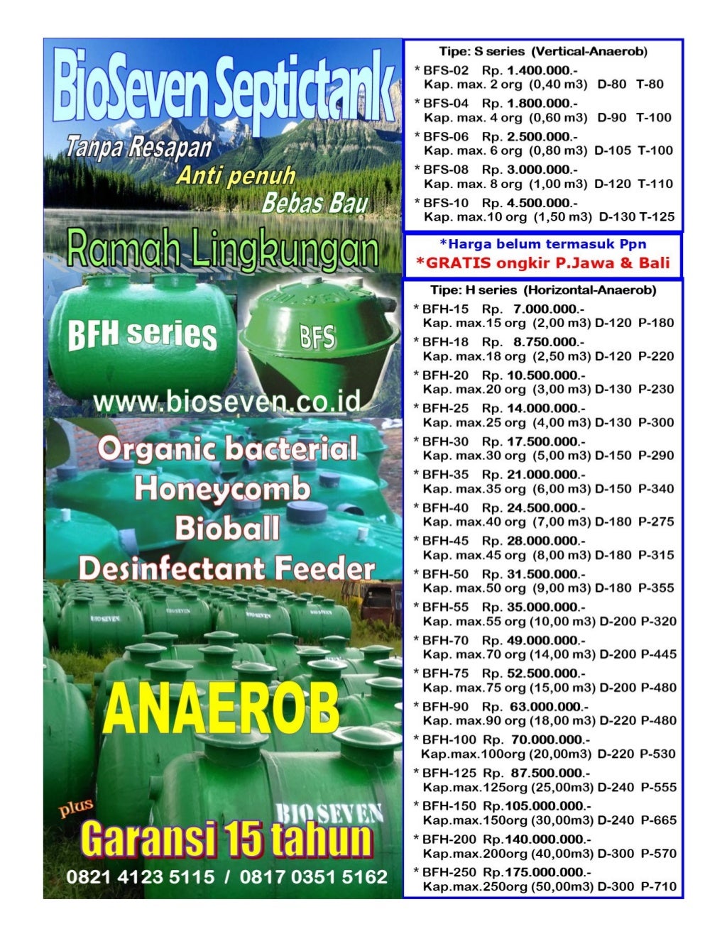 Bio septic, septictank KOMUNAL BioSeven Septic tank (BFS & BFH series).pdf